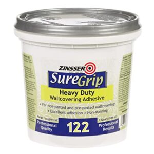 Zinsser 69384 SureGrip 122 Heavy Duty Wallcovering Adhesive, Quart