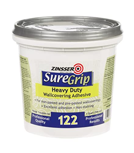 Zinsser 69384 SureGrip 122 Heavy Duty Wallcovering Adhesive, Quart