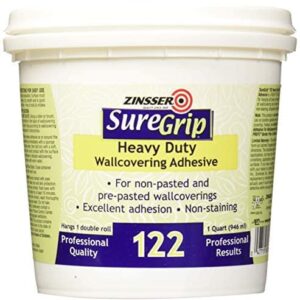 Zinsser 69384 SureGrip 122 Heavy Duty Wallcovering Adhesive, Quart