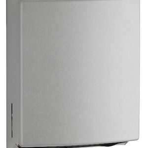 BOBRICK 4262 ConturaSeries Stainless Steel Paper Towel Dispenser with TowelMate, Satin Finish, 4-7/8" Length, 13-1/4" Height, 10-13/16" Width