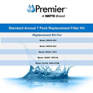 Watts Premier WP500024 Standard Annual Water Filter Replacement Kit, White, 7 Pack