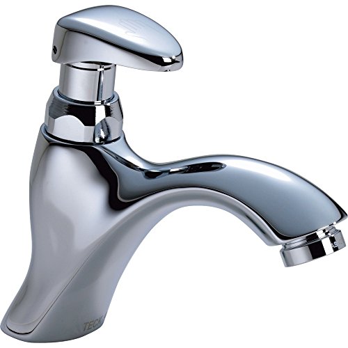 Delta Faucet 87T105 87T Single Hole Metering Slow-Close Bathroom Faucet, Chrome,6.36 x 1.91 x 6.36 inches