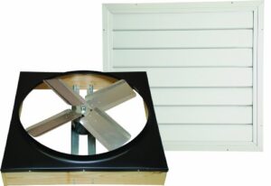 cool attic cx24ddwt direct drive 2-speed whole house attic fan with shutter, 24 inch