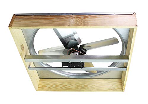 Cool Attic CX24DDWT Direct Drive 2-Speed Whole House Attic Fan with Shutter, 24 Inch