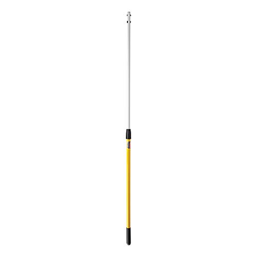 Rubbermaid Commercial, Quick-Connect Straight Adjustable Extension Handle/Pole - Cleaning Tool for Floors, Walls, Ceilings, Windows in Residential/Commercial/Business, Yellow, 4ft - 6ft, FGQ75500YL00