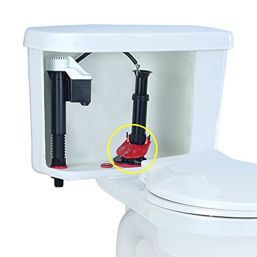 Korky 2003BP EasyFix Toilet Flush Valve and Flapper Repair Kit - Repairs Flush Valves and Flappers - Easy to Install - Made in USA, red