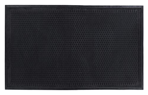 Guardian - MLL14030500 Clean Step Scraper Outdoor Floor Mat, Natural Rubber, 3'x5', Black, Ideal for any outside entryway, Scrapes Shoes Clean of Dirt and Grime