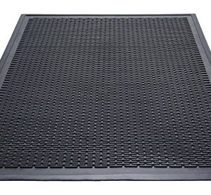 Guardian - MLL14030500 Clean Step Scraper Outdoor Floor Mat, Natural Rubber, 3'x5', Black, Ideal for any outside entryway, Scrapes Shoes Clean of Dirt and Grime