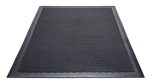 Guardian - MLL14030500 Clean Step Scraper Outdoor Floor Mat, Natural Rubber, 3'x5', Black, Ideal for any outside entryway, Scrapes Shoes Clean of Dirt and Grime