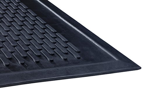 Guardian - MLL14030500 Clean Step Scraper Outdoor Floor Mat, Natural Rubber, 3'x5', Black, Ideal for any outside entryway, Scrapes Shoes Clean of Dirt and Grime