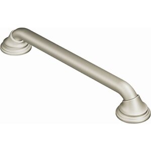 moen brushed nickel bathroom safety 16-inch designer shower grab bar with concealed screws for handicapped or elderly, lr8716d3bn