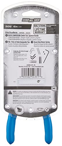 Channellock 926 6-Inch Snap Ring Plier | Precision Circlip Retaining Ring Pliers | Includes 5 Pairs of Interchangeable Tips | Made in the USA