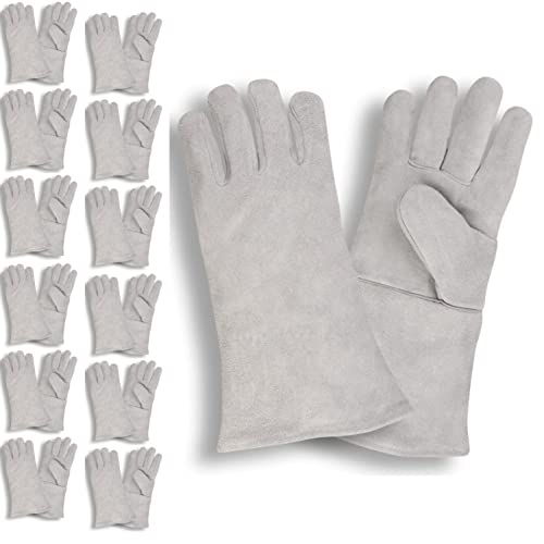 Cordova 7605 Regular Shoulder Leather Welder Gloves, One-Piece Back, Full Sock Lining, Gray, X-Large, 12-Pack Bulk Welder's Gloves