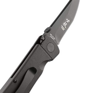 CRKT Hissatsu EDC Folding Pocket Knife: Assisted Opening Everyday Carry, Osoraku Modified Tanto Blade, Thumb Disk, Automated Liner Lock, Nylon Handle, Reversible Pocket Clip 2903