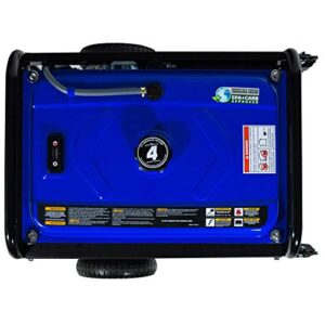 DuroMax XP4400E Gas Powered Portable Generator-4400 Watt Electric Start-Camping & RV Ready, 50 State Approved, Blue/Black