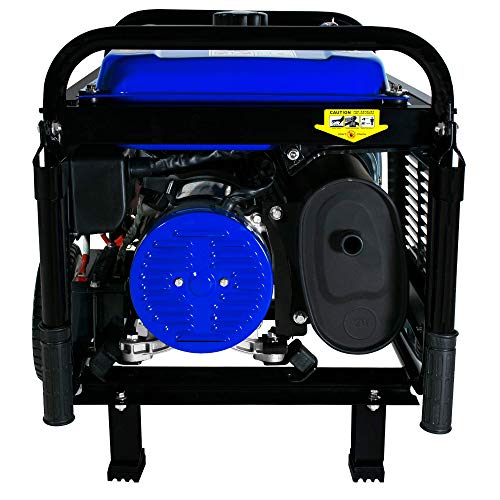 DuroMax XP4400E Gas Powered Portable Generator-4400 Watt Electric Start-Camping & RV Ready, 50 State Approved, Blue/Black