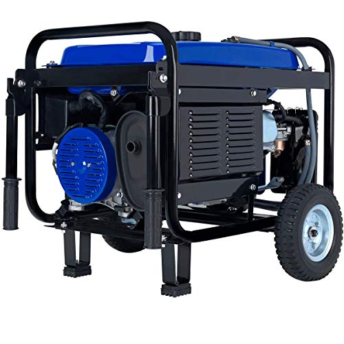 DuroMax XP4400E Gas Powered Portable Generator-4400 Watt Electric Start-Camping & RV Ready, 50 State Approved, Blue/Black