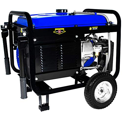 DuroMax XP4400E Gas Powered Portable Generator-4400 Watt Electric Start-Camping & RV Ready, 50 State Approved, Blue/Black