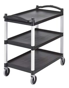 cambro bc340kd-110 black knockdown utility cart case of 1