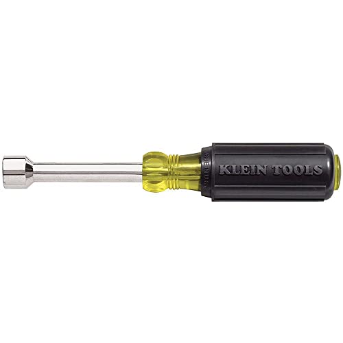 Klein Tools 630-5/16 Nut Driver, 5/16-Inch Tip Nut Driver with 3-Inch Hollow Shaft, Cushion Grip Handle