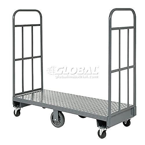 GLOBAL INDUSTRIAL Steel Deck High-End Narrow Aisle U-Boat Platform Truck 60 x 16 1500 Lb. Capacity