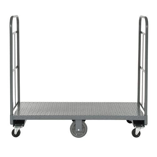 GLOBAL INDUSTRIAL Steel Deck High-End Narrow Aisle U-Boat Platform Truck 60 x 16 1500 Lb. Capacity