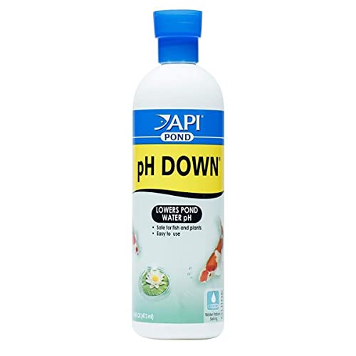 API POND pH DOWN Pond Water pH Reducing Solution 16-Ounce Bottle, White, Model:170B