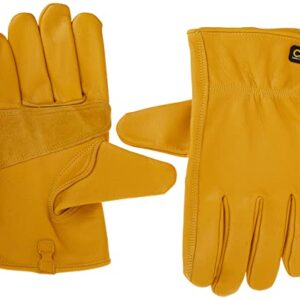 Custom Leathercraft2060L Top Grain Goatskin Work Gloves, Large, Gold