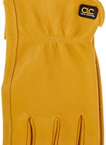 Custom Leathercraft2060L Top Grain Goatskin Work Gloves, Large, Gold