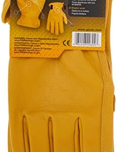 Custom Leathercraft2060L Top Grain Goatskin Work Gloves, Large, Gold