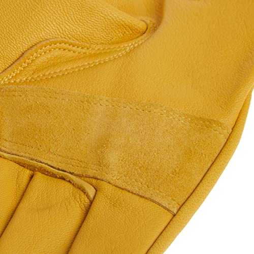 Custom Leathercraft2060L Top Grain Goatskin Work Gloves, Large, Gold