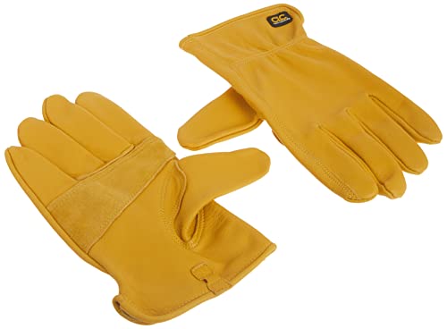 Custom Leathercraft2060L Top Grain Goatskin Work Gloves, Large, Gold