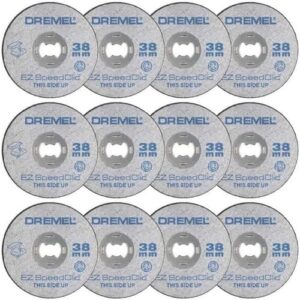 dremel 456b ez speedclic cutting wheels accessory set with 12 metal saw cutting discs for rotary multi tool