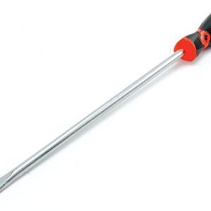 Performance Tool W30983 Black & Red Slotted Screwdriver, 3/8-Inch x 12-Inch