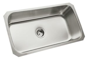 sterling 11600-na 32-inch mcallister 32-inch by 18-inch under-mount single bowl kitchen sink, stainless steel