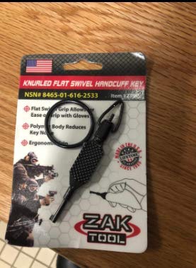 ZAK Tool ZT-9P Flat Knurled Swivel Key, Black