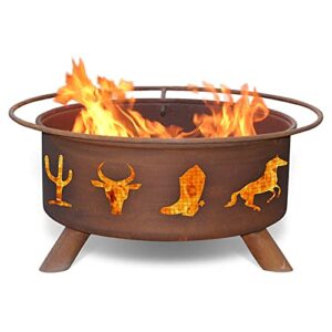 patina products f109, 30 inch western cowboy fire pit