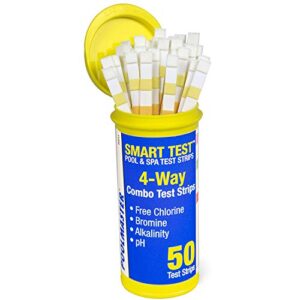 poolmaster 22211 smart test 4-way pool and spa test strips - 50ct