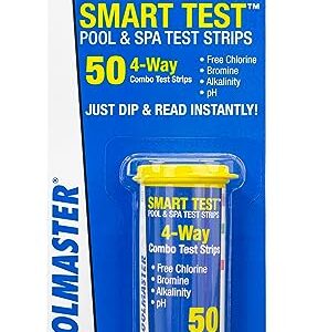 Poolmaster 22211 Smart Test 4-Way Pool and Spa Test Strips - 50ct