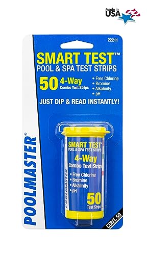 Poolmaster 22211 Smart Test 4-Way Pool and Spa Test Strips - 50ct