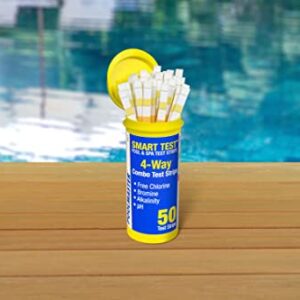 Poolmaster 22211 Smart Test 4-Way Pool and Spa Test Strips - 50ct