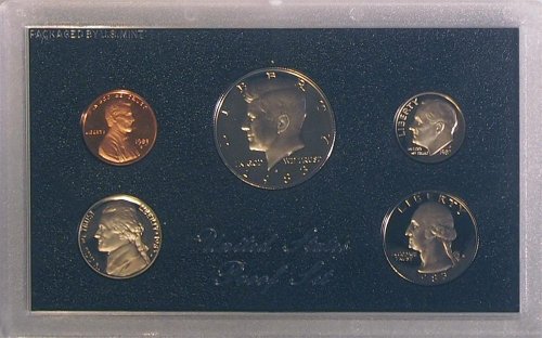 1983 US Mint Proof 5 Coin Set Original Box