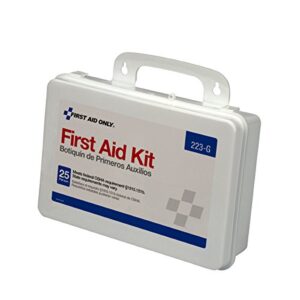 first aid only 223-g 25-person emergency first aid kit for office, home improvement, and construction with gasket, 107 pieces