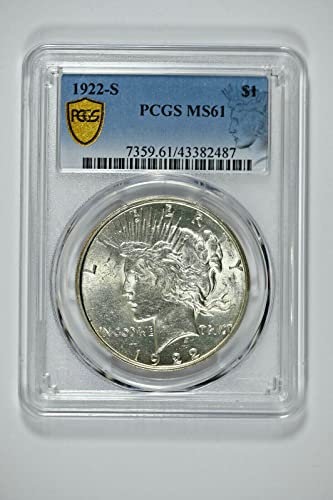 1922-S - PEACE DOLLAR - CHOICE UNCIRCULATED - SILVER DOLLAR