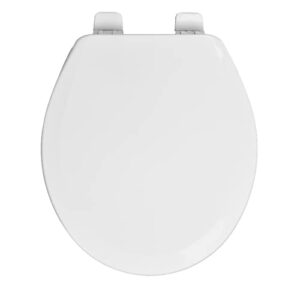 Centoco Toilet Seat, Round, Wood, Heavy Duty Toilet Seat, Toilet Lid, For Standard Toilets, Molded Wood with Centocore Technology, Made in the USA, 700-001, White