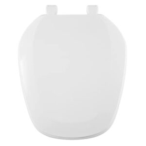 eljer emb201-001 plastic round toilet seat with closed front, white