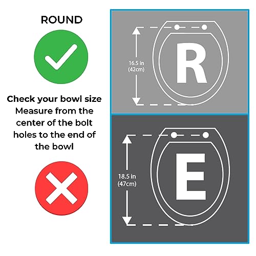 Eljer EMB201-001 Plastic Round Toilet Seat with Closed Front, White