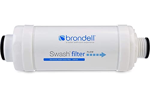 Brondell SWF44 Swash Bidet Filter, Premium Carbon Water Filtration System for Electric Bidet Toilet Seats, Lasts Up to 6 Months