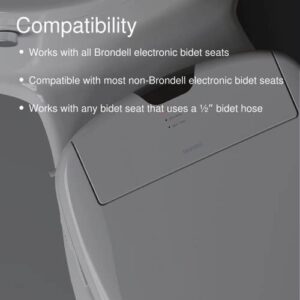 Brondell SWF44 Swash Bidet Filter, Premium Carbon Water Filtration System for Electric Bidet Toilet Seats, Lasts Up to 6 Months