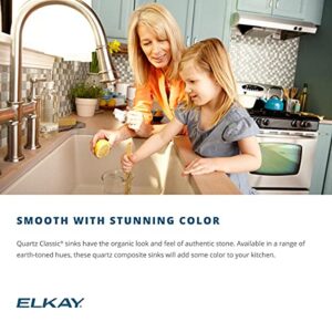 Elkay Quartz Classic ELGU3322WH0 Equal Double Bowl Undermount Sink, White, (Sink Only)